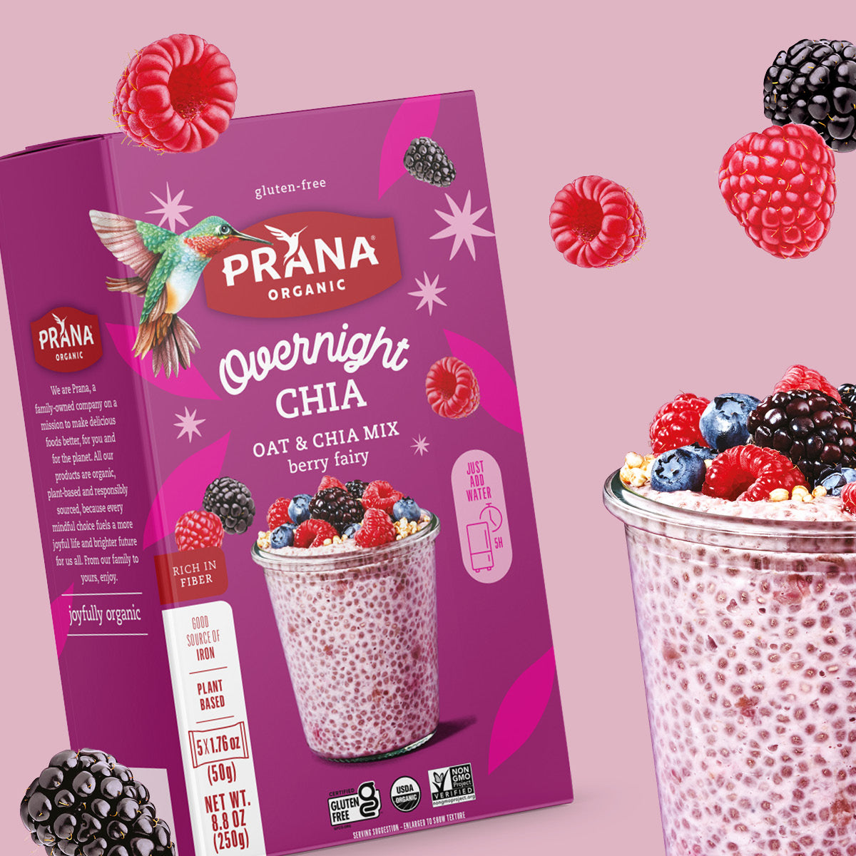 Overnight Chia - Berry Fairy Organic Oat & Chia Mix – Prana Foods USA